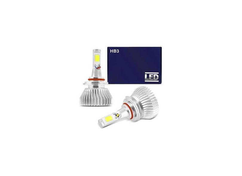 Kit Lâmpada Super LED 2D Headlight HB3 6000K 12V 24V 35W 6400LM Efeito Xênon carro moto caminhão ...