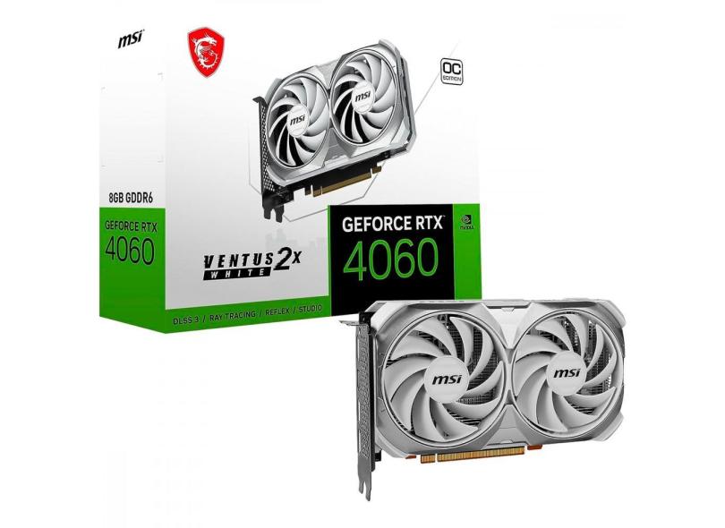 Placa de Video msi GeForce rtx 4060 Ventus 2X oc, 8GB, GDDR6, 128-bit ...