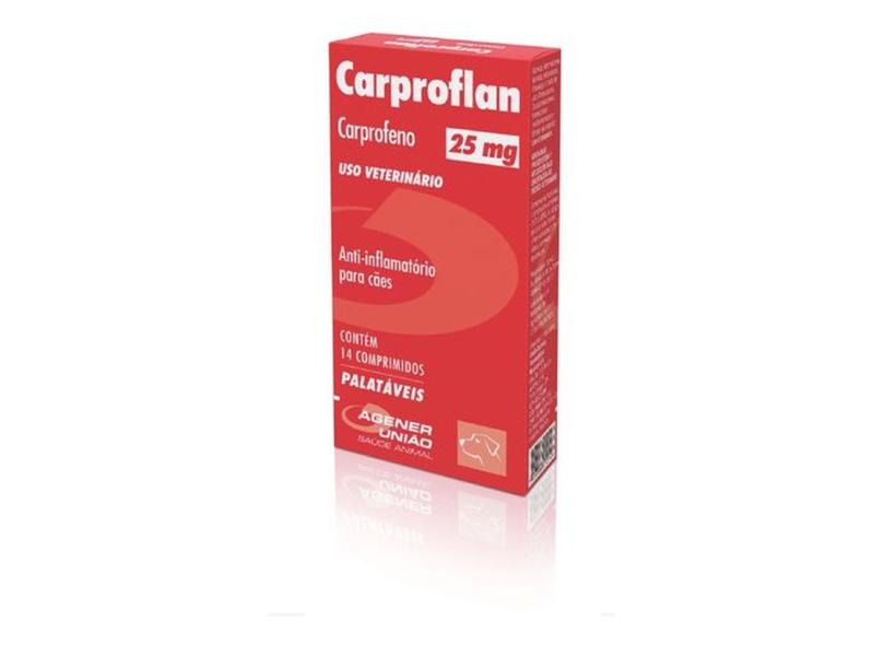 Carproflan 25mg - 14 Comprimidos Anti-inflamatório Para Cães com o ...