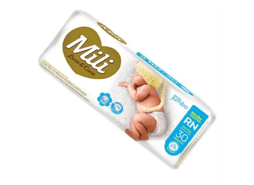 Fralda Descartável MILI Love&Care Tam RN Recém Nascido 5 Pacotes com 30 ...