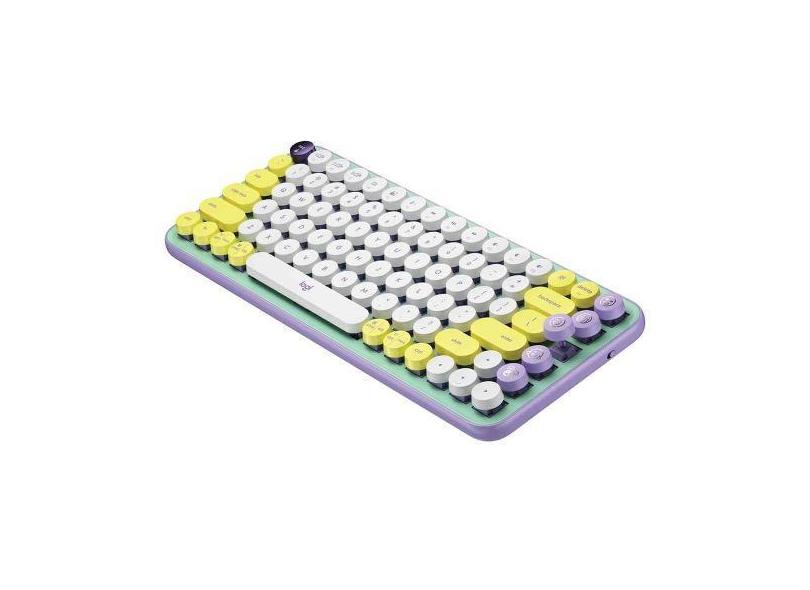 Teclado mecanico logitech pop keys sem fio lilas - 920-010711 em ...