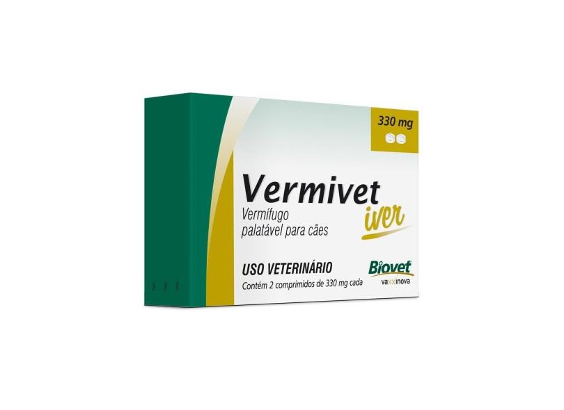 Vermivet Iver 330mg Com 2 Comprimidos - Biovet - 2 Comprimidos com o ...