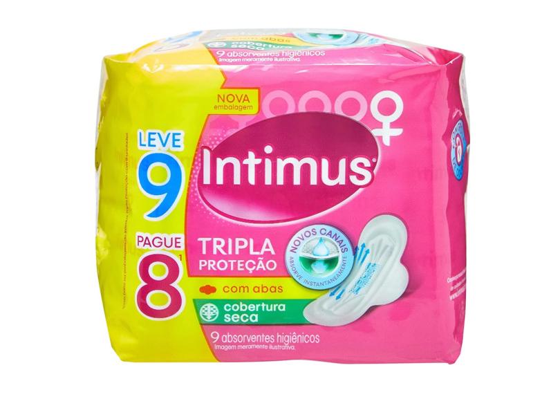 Intimus Absorvente Externo Tripla Proteção Seca com Abas - Leve 9 Pague ...