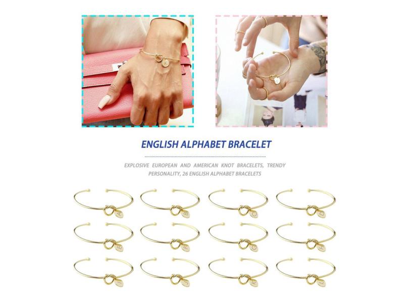 Desconto Mulheres atada pulseira Moda Selvagem Pulseira 26 Alfabeto ...