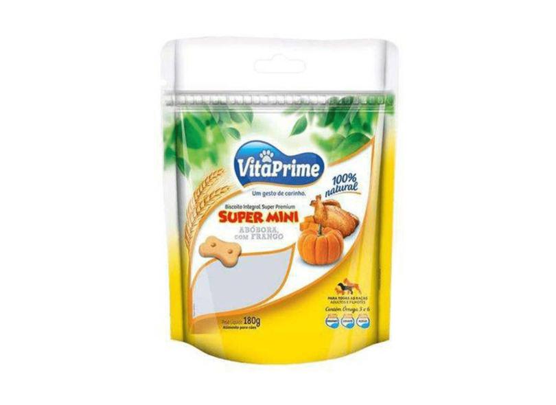 Biscoito Integral VitaPrime Super Premium Super Mini Abóbora com Frango ...
