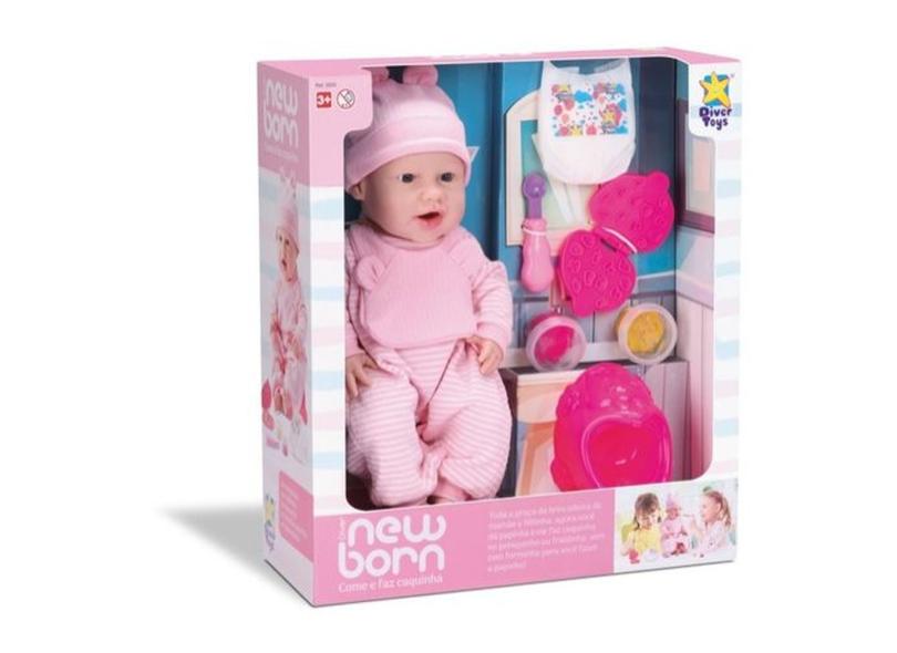 Boneca Bebê New Born Comer E Faz Caquinha Divertoys com o Melhor Preço ...