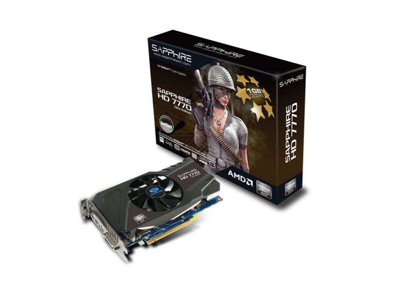 Placa de Video ATI Radeon HD 7700 1 GB DDR5 128 Bits Sapphire HD 7700 ...
