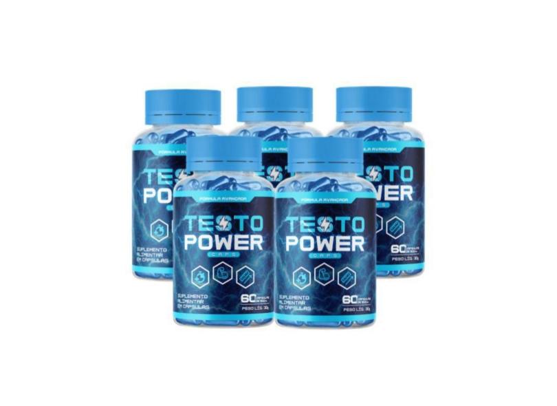 Testo Power 60 Capsulas - 5 Potes com o Melhor Preço é no Zoom