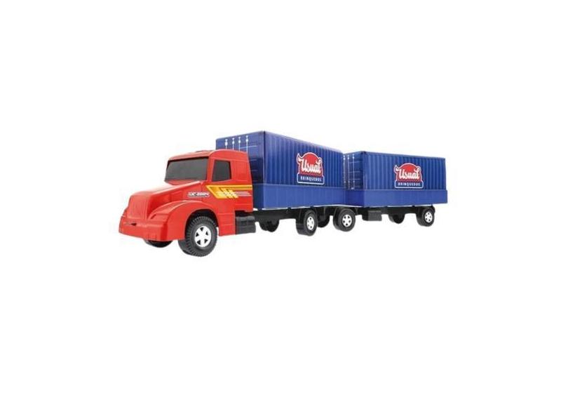 Caminhão Super Bi Trem Infantil Container Bruto Articulado - Usual Bri ...