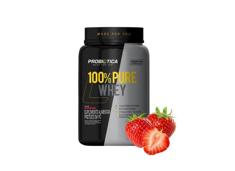 100% Pure Whey Pote 900G - Probiótica Suplemento Em Pó Wei Protein com ...