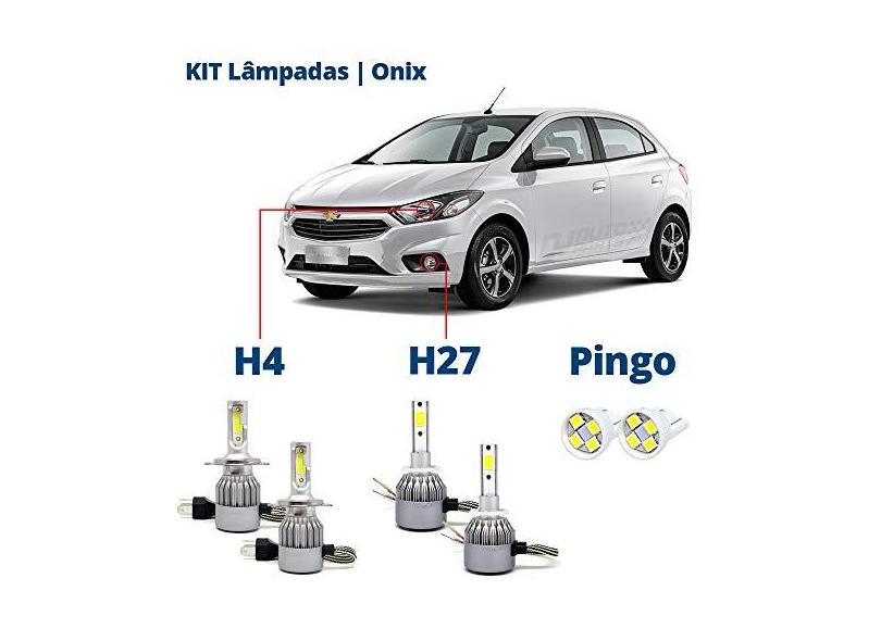Kit Lâmpadas Onix 2012 2013 2014 2015 Super Led C6 6000k 7200 Lumens ...