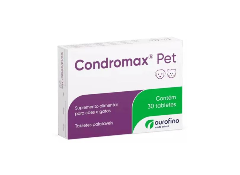 Condromax Pet 30 tabletes Condroitina Glicosamina Ouro Fino com o ...