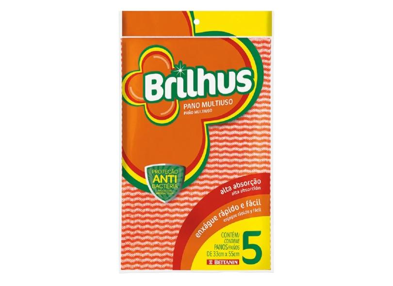 Pano Multiuso Brilhus cor Laranja com Furinhos para Limpeza 50x30cm Pct ...