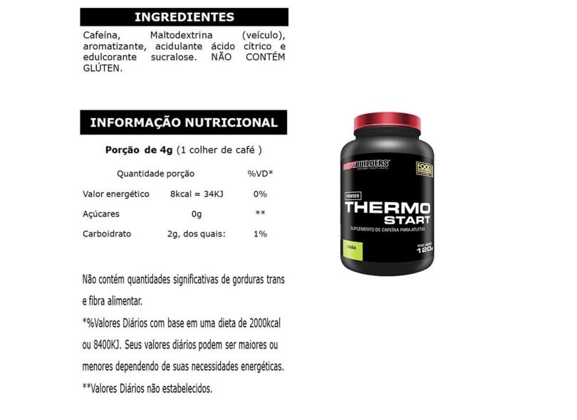Thermo Start Powder 120g Limão – Bodybuil... [É BOM] - Promoção