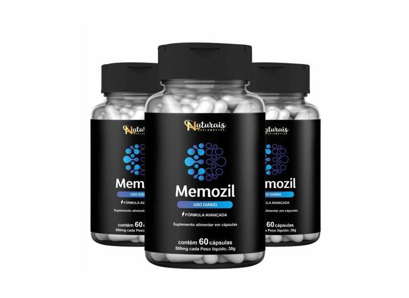 3 Memozil Original 180 Capsulas - Naturais Suplementos em Promoção é no ...