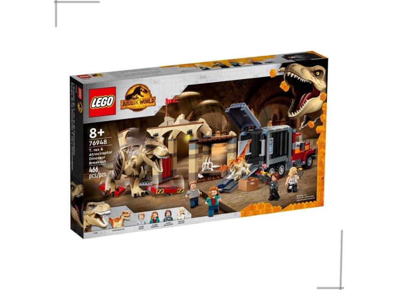 Lego 76948 Jurassic Fuga Dos Dinossauros Atrociraptor t. Rex em ...