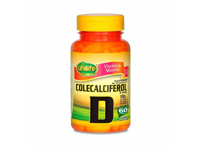 Colecalciferol - Vitamina D 470mg 60 cáps - Unilife com o Melhor Preço ...