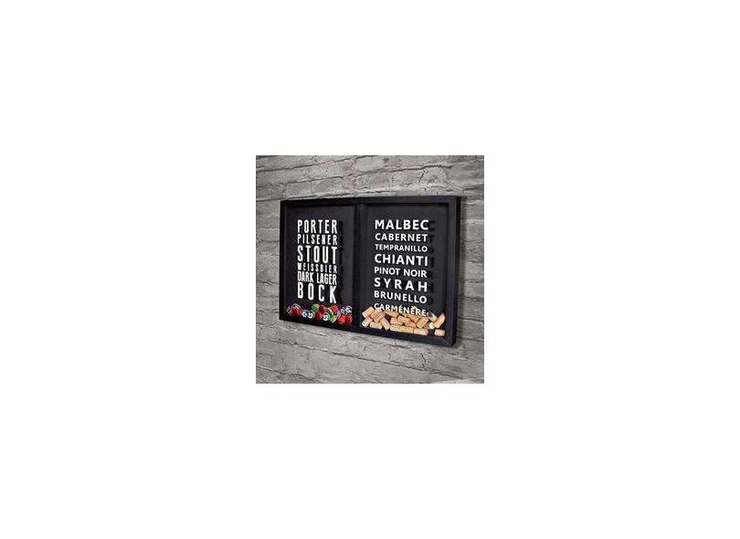 Quadro Misto para Rolhas e Tampinhas - Tipos de Vinho e Cerveja 2 - 50 ... Quadro Misto para Rolhas e Tampinhas - Tipos de Vinho e Cerveja 2 - 50 ...