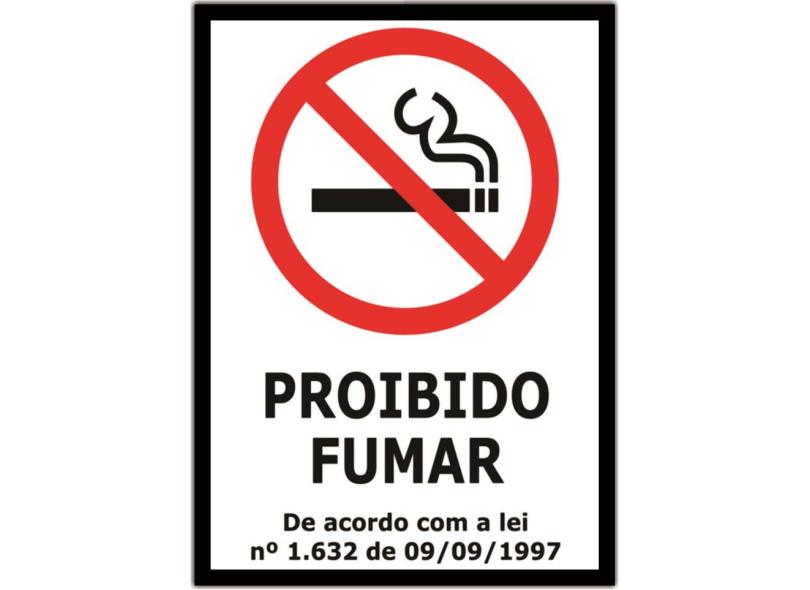 Quadro Decorativo Placas Proibido Fumar em Promoção é no Buscapé