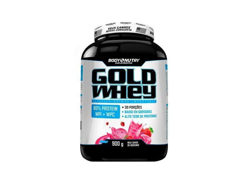Gold Whey 80% De Proteína Concentrado, 900G Pote - Body Nutry com o ...