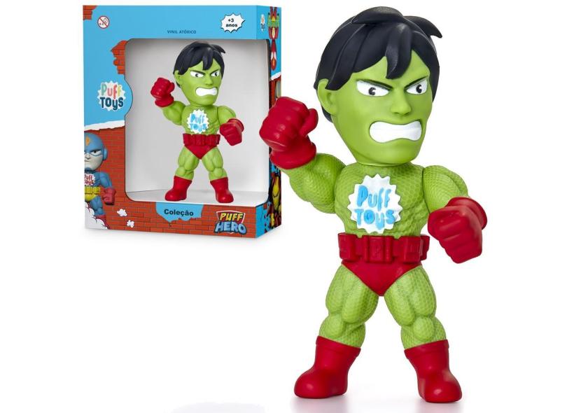 Boneco Super Herói Verde Em Vinil Macio Brinquedo Articulado com o ...