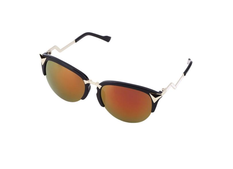 Óculos de sol semi-sem aro com rebite triangular estilo meia armação ...