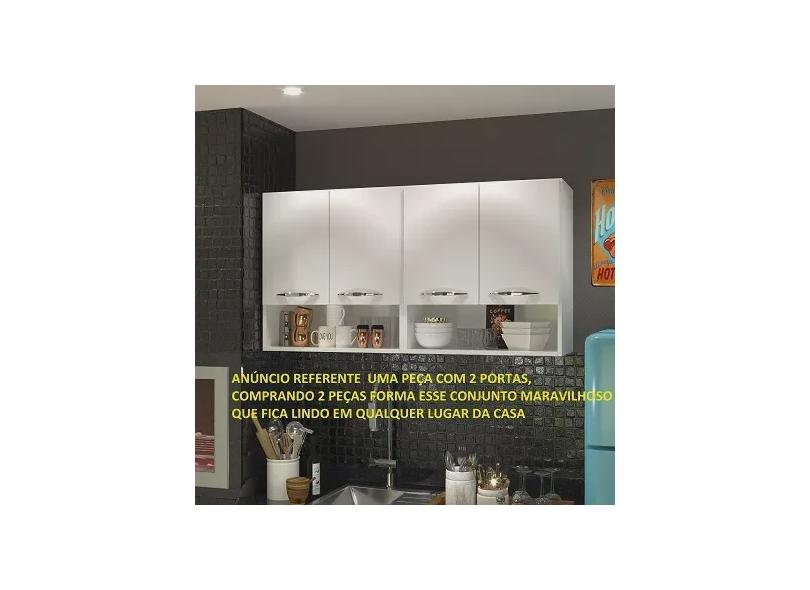 Armário Módulo Com 2 Puxadores Aéreo De Parede com o Melhor Preço é no Zoom