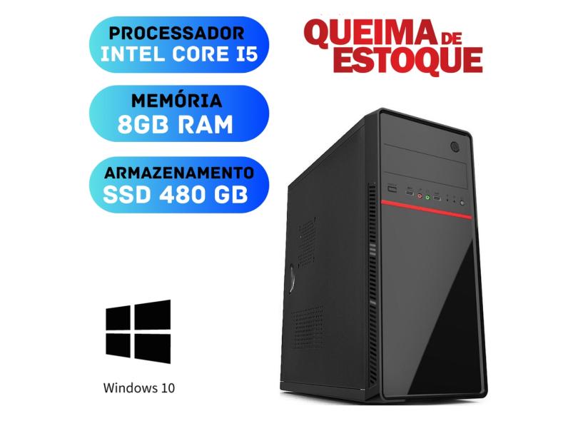 Cpu Pc Desktop Computador Core i5 8gb SSd 480 Windows 10 OEm Programas ...