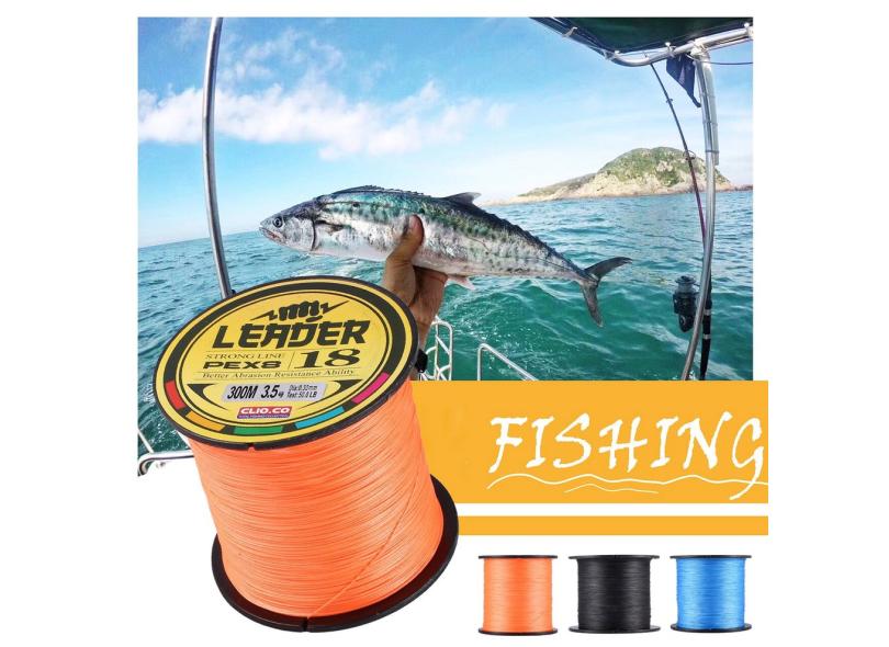 300m Pesca laranja forte Pesca Line pe 8 Vertentes linha trançada com o ...