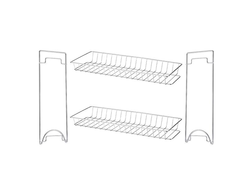 2-Tier Spice Rack De Pé Rack de Cozinha Banheiro Organizador De ...