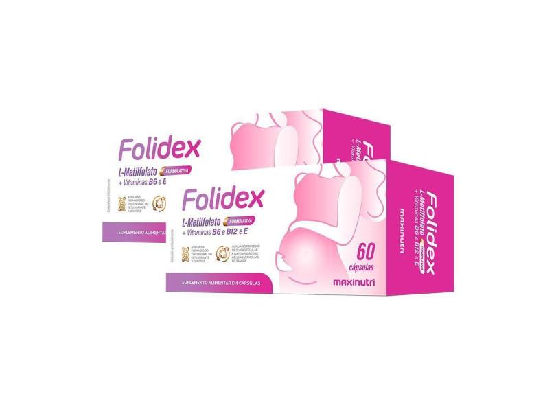 Folidex Metilfolato Vitaminas Para Gestantes 2X 60 Capsulas com o ...