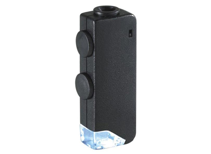 Portable 60x-100x com zoom Microscópio Lupa Lupa LED Ajuste Manual com ...