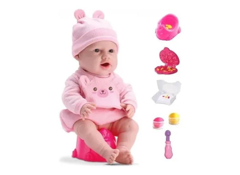 Boneca Bebê New Born Comer E Faz Caquinha Divertoys com o Melhor Preço ...