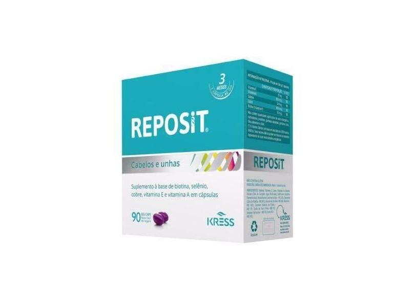 Reposit Cabelo E Unhas Kress - 90 Cápsulas - Biotina, Selênio E ...