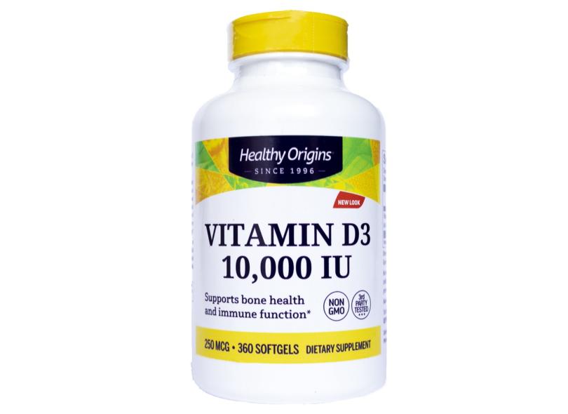 Vitamina D3 10000 ui ( D-3 10.000 iu ) 360 Softgels Healthy Origins ...