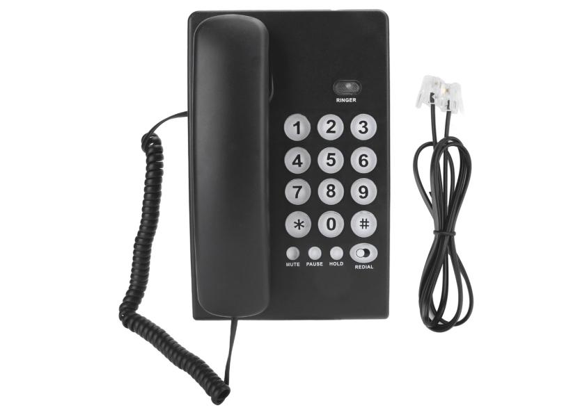 Telefone receptor para escritório, telefone fixo multifuncional para ...