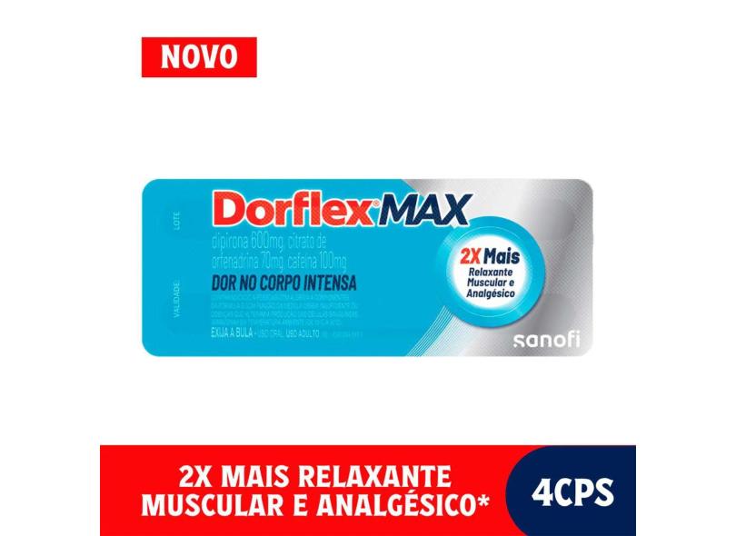 Analgésico E Relaxante Muscular Dorflex Max Dipirona 600Mg + Citrato De Orfenadrina 70Mg ...
