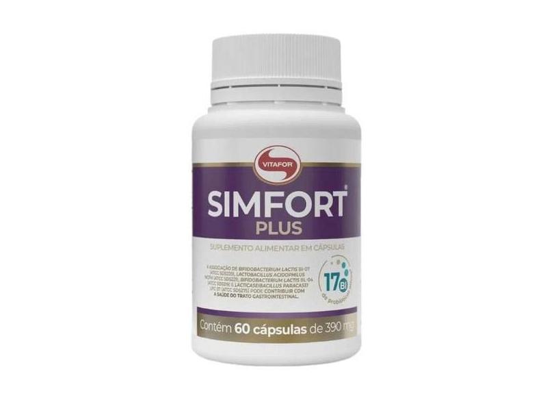 Simfort Plus Probiótico Com 4 Espécies Vitafor 60 Cápsulas com o Melhor ...
