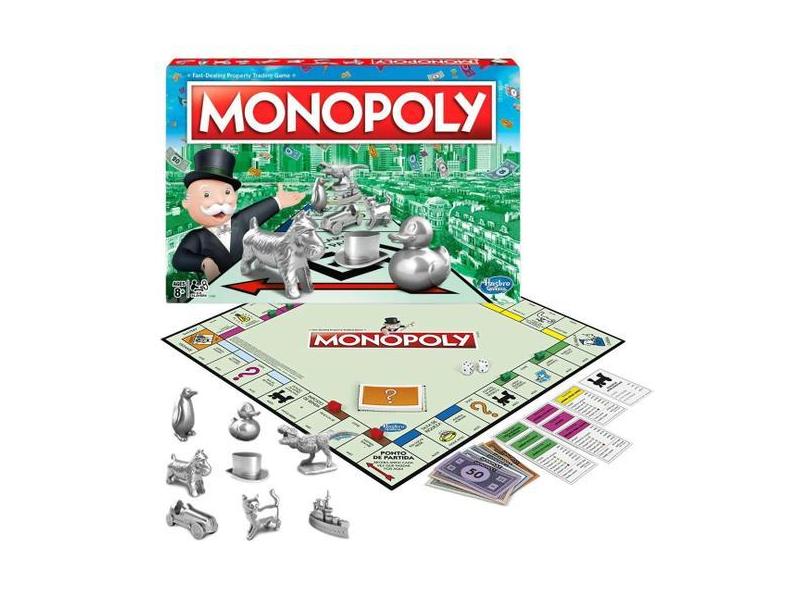 Novo Monopoly Jogo De Mesa Dado Tabuleiro Clássico Original - Hasbro ...