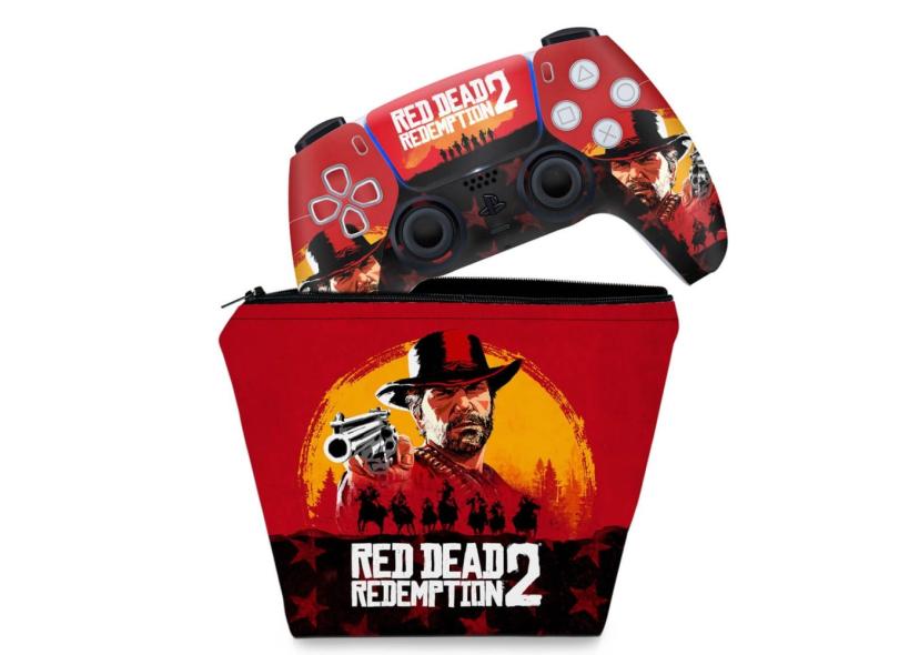 Capa Case e Skin Adesivo PS5 Controle - Red Dead Redemption 2 em ...