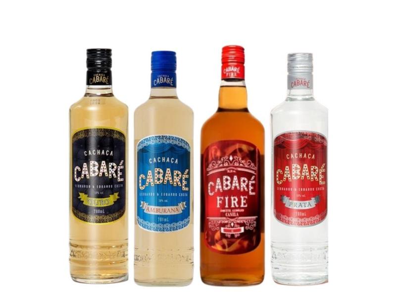 Kit Cachaças Cabaré Prata Cabaré Ouro e Amburana e Fire com o Melhor ...