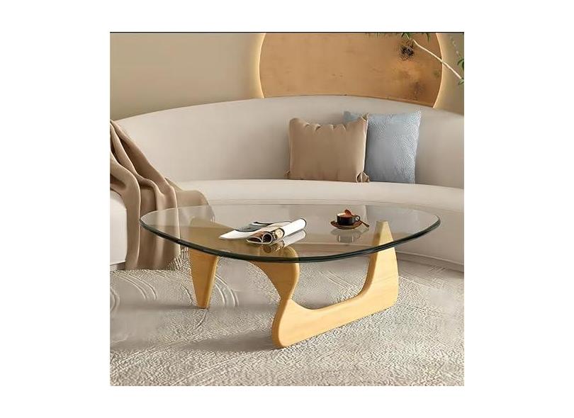 Mesa de centro de vidro, sala de estar, mesa de centro moderna com ...