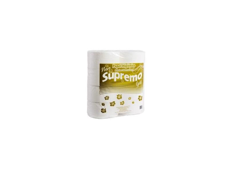 Papel Higiênico Folha Simples Supremo Gold 8 Rolos X 300 M com o Melhor ...