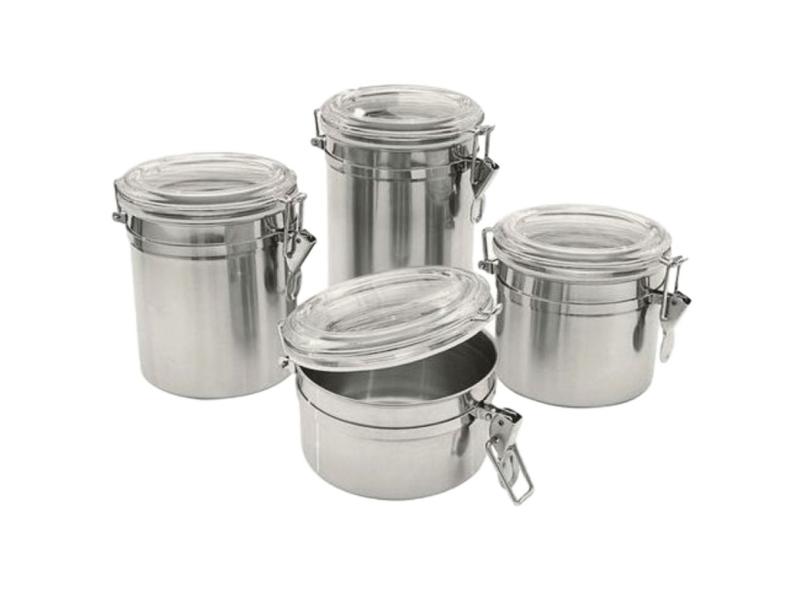 Conjunto de Potes Aço Inox Hermético 4 Peças com o Melhor Preço é no Zoom