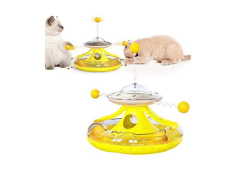 Brinquedo rotativo, Funien Brinquedo giratório interativo para gato ou ...