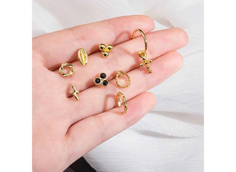 Conjunto de brincos simples para mulheres com personalidade da moda com ...