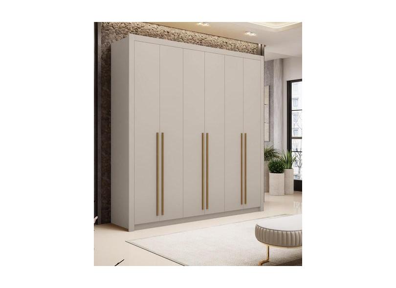 Guarda Roupas Casal Dubai 6 Portas 3 Gavetas Fendi Vila Rica com o ...