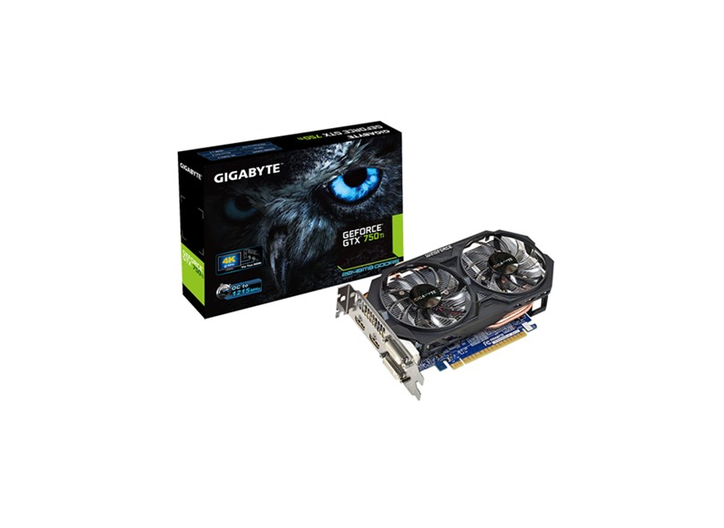 Placa de Video NVIDIA GeForce GTX 750 Ti 2 GB DDR5 128 Bits Gigabyte GV-N75TWF2OC-2GI com o ...