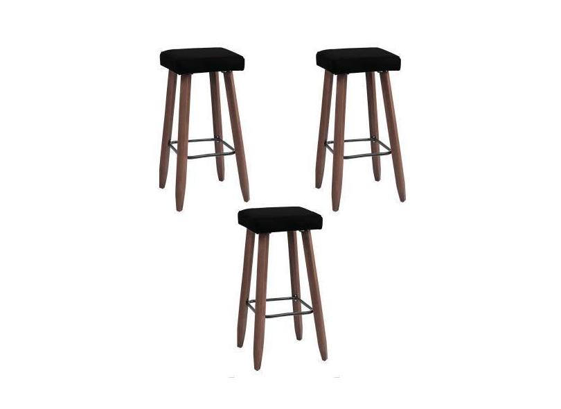 Kit 3 Banqueta Alta Dingou Para Bistrô Bar Balcão Cozinha Bancada Pé P ...
