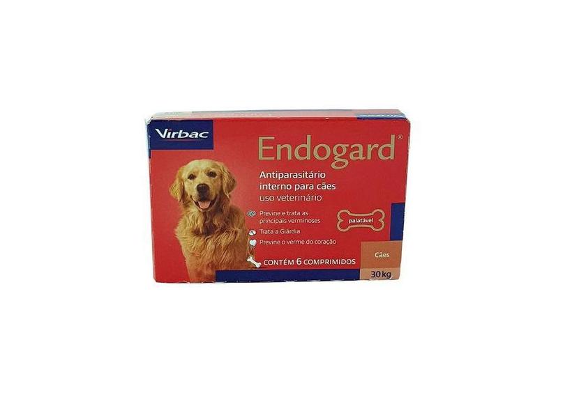Endogard Cães 30Kg 6 Comprimidos Virbac com o Melhor Preço é no Zoom